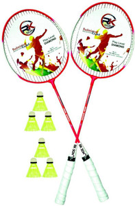 GG Gonex Badminton racket pack of 2 with 6 piece plasic shuttle ...