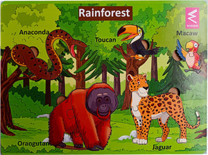 WISSEN Rainforest habitat Learning Puzzle board game Price in India ...