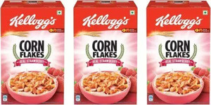 KELLOGGS Corn Flakes with Real Strawberry Puree Box (3 x 575 g) Price ...