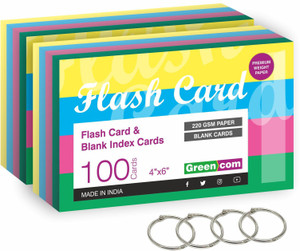 Flipkart.com | greencom Pk Of 200 Index Flash Cards, Blank Index Cards ...