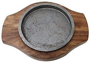 CRAFTS CARTS Sizzling Sizzler Plate/Tray with Wooden Base Sizzler Plate ...