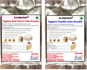 JAMBOREE Eggless Red Velvet & Vanilla Premix Combo Instant Cake Mix ...