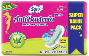 SOFY Anti-Bacteria 48 Sanitary Pad | Buy Women Hygiene products online ...