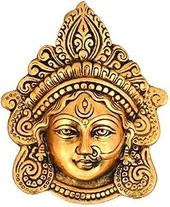 KANISHQ Wall Hanging Metal Goddess Durga Wall Hanging golden face ...