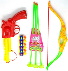 Dynamic Retail Global Gun Toys for Boys With Bullets, Archery Bow ...