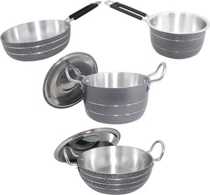 bartan hub Kadhai , Frying Pan , Sauce Pan , Kunda Tope with Lid ...