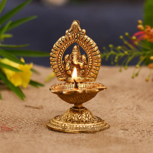Chhariya Crafts Ganesh Diya For Home And Office Temple Aluminium Table ...