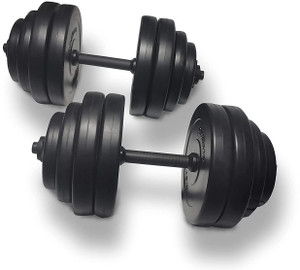 FitFreaks PVC 8KG dumbbels Set With Rod Home Gym combo set dumbbells ...