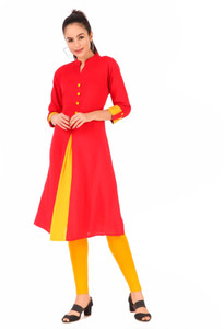 DFGHN Women Self Design A-line Kurta - Buy DFGHN Women Self Design A ...
