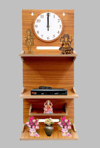 AHMAD CRAFTS WOODEN TEMPLE SMART CLOCK STAND-786 WOODEN WALL SHELF ...