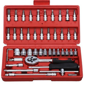Techtest Socket Tool Set 46 in 1 Bit Socket Wrench Tool Kit Set Goti ...