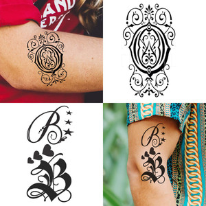 Ordershock BO Name Letter Tattoo Waterproof Boys and Girls Temporary ...