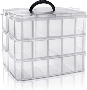 VYATIRANG 3-Tier Stackable Storage Container with 30 Compartments ...