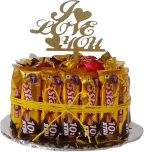 Cadbury 5 star and Milk chocolate with I Love you Cake topper Bars ...