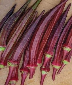 Aywal Red Okra (Lady Finger - Bhindi) Okra Lady Finger /Green Okra Seed ...