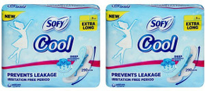 SOFY Cool EXTRA LARGE PLUS - 7+7 PADS Sanitary Pad | Buy Women Hygiene ...