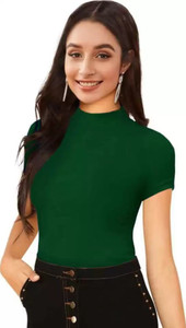 RYTE STYLE Casual Solid Women Dark Green Top - Buy RYTE STYLE Casual ...