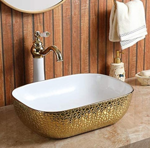 BasinWorld GOLD DOTS VERY STLISH CERAMIC ART LATEST BEAUTIFUL COUNTER ...