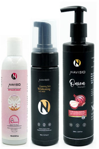 naviso Skin Whiting Face Wash + Intimate Wash + Onion Hair Shampoo ...