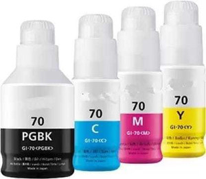 SPT Star Print Technology Canon GI-70 BK Ink Bottle Black + Tri Color ...