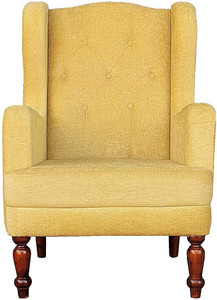 NIRA WOOD Sheesham Wood Wing Chair For Living Room one Seater Sofa ...