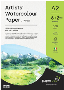 Flipkart.com | Paper Pep Artists' 300GSM Cold Pressed A2 Pack of 3+1 ...