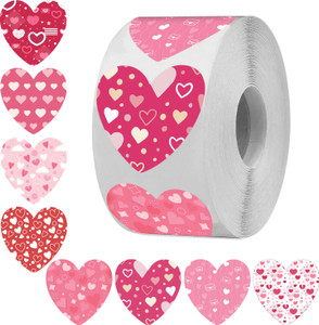 FlyBuy Hub 3.81 cm Beautiful Heart Shape Stickers For Special Friend 8 ...