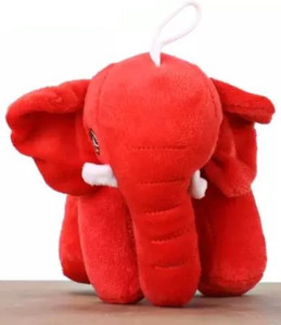 Premk Cute and adorable stuffed animal soft toy/RED SITTING ELEPHANT ...
