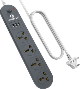 Axmon Extension Cord [ FIRE PROOF] [SHOCK PROOF] 3 USB [UNIVERSAL ...