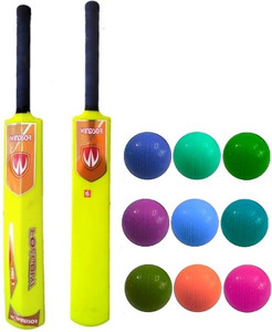 GKSTAR Hard Plastic Cricket Bat with 9 pics ball PVC/Plastic Cricket ...