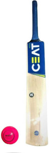 smasher WOODEN STANDARD SIZE CRICKET BAT + 1 WIND BALL Poplar Willow ...