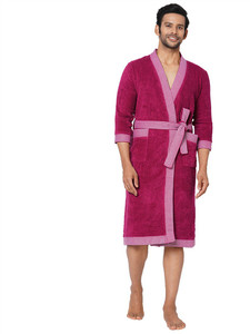 SPACES DARK VIOLET Large Bath Robe - Buy SPACES DARK VIOLET Large Bath ...