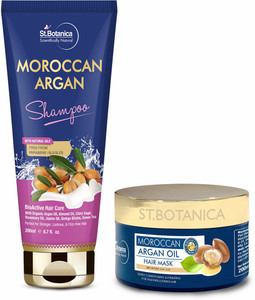 St.Botanica Moroccan Argan Shampoo + Hair Mask (200ml each) Price in ...