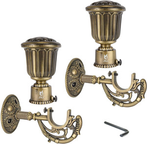 jkc Gold Curtain Knobs, Rod Rail Bracket Metal Price in India - Buy jkc ...