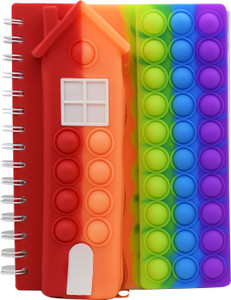 Asera Pop It Diary Spiral Notebook with Attached Pop It Fidget Zipper ...