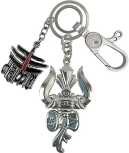 BRUIE FASHION Om Trishul With Mahakal High Quality Locking Hook Key ...