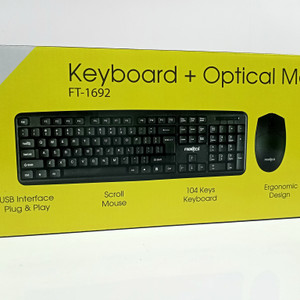 Frontech Keyboard Mouse FT-1692 Combo Wired USB Desktop Keyboard ...