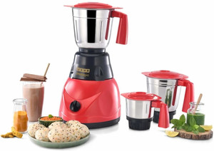 USHA by Usha Speed max Latest new model 500 Mixer Grinder (3 Jars, Red ...