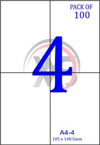 AVS A4 Size White Self Adhesive Label /Sticker for Printer (Inject ...