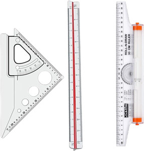 Flipkart.com | Khyati Stationery Redesigned ruler set- Plastic Roll N ...