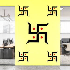 JAZZIKA Wall Stencils (Size- 13X13 Inch) DEVOTIONAL THEME- Swastik ...