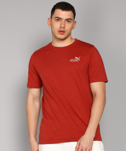 PUMA Solid Men Round Neck Red T-Shirt - Buy PUMA Solid Men Round Neck ...