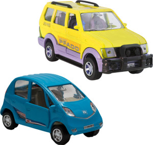 DEALbindaas Combo of Prado & Tata Nano Cars Pull Back Die-Cast Door ...