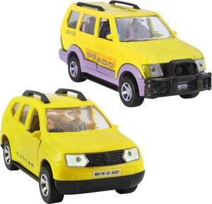 DEALbindaas Combo of Prado & Duster Cars Pull Back Die-Cast Door ...