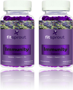 Fitsprout Immunity Booster Gummies for Adults & Kids with Vitamin C ...