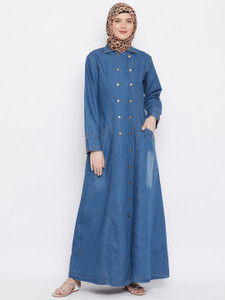 Momin Libas ADM49320S Denim Solid Burqa Price in India - Buy Momin ...