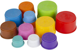 Game Phactory Plastic Build Up Beakers Stacking and Nesting Toy for ...