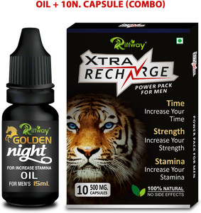 Riffway Xtra Recharge Capsule & Golden Night Oil For Boost Energy ...