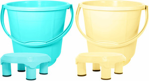 Morvi Plastic Prime Bucket 25 LT & Patra For Home&Kitchen, 2 Pc, 25 Ltr ...