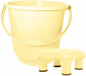 Morvi Plastic Prime Bucket 25 LT & Patra For Office/Home&Kitchen, 1 Pc ...